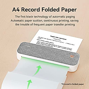 A4 Thermal Paper, 210 x 297 mm - 100 Sheets, for Brother PocketJet PJ762/PJ763MFi, HPRT MT800/MT810, PeriPage A40 Printers, Printing Paper Size 8.26" x 11.69"