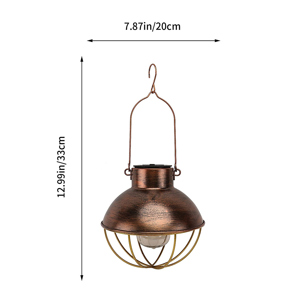 Happyyami 1pc Solar Tungsten Lamp Light for Outdoor Atmosphere Garden Lantern Tree-Mounted Solar Light Hanging Solar Lanterns Waterproof Bulb Lantern Patio Decor Lawn Portable Iron