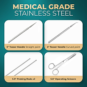 Advanced Dissection Kit Biology Lab Anatomy Dissecting Set with Stainless Steel Scalpel Knife Handle Blades for Medical Students and Veterinary by InstaSkincare