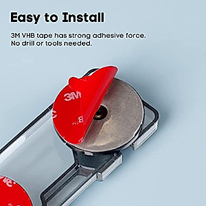 EUDEMON 2 Pack Childproof Refrigerator Lock, Baby Safety French Fridge Door Lock, Freezer Lock, Invisible Cabinet Cupboard Lock for Toddlers, Easy to Install, no Tools Need or Drill (Clear-Black)