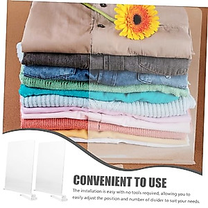 Levemolo 2 Pcs Multi-Function Cabinet Divider Shelf Divider Closet Divider Closet Shelf Organizer Cabinet Accessory Closet Accessory Closet Organization Tools Purses Separators Plastic