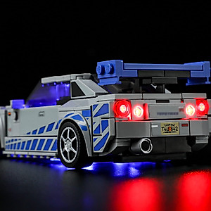 BRIKSMAX Led Lighting Kit for LEGO-76917 2 Fast 2 Furious Nissan Skyline GT-R (R34) - Compatible with Lego Building Blocks Model- Not Include Lego Set