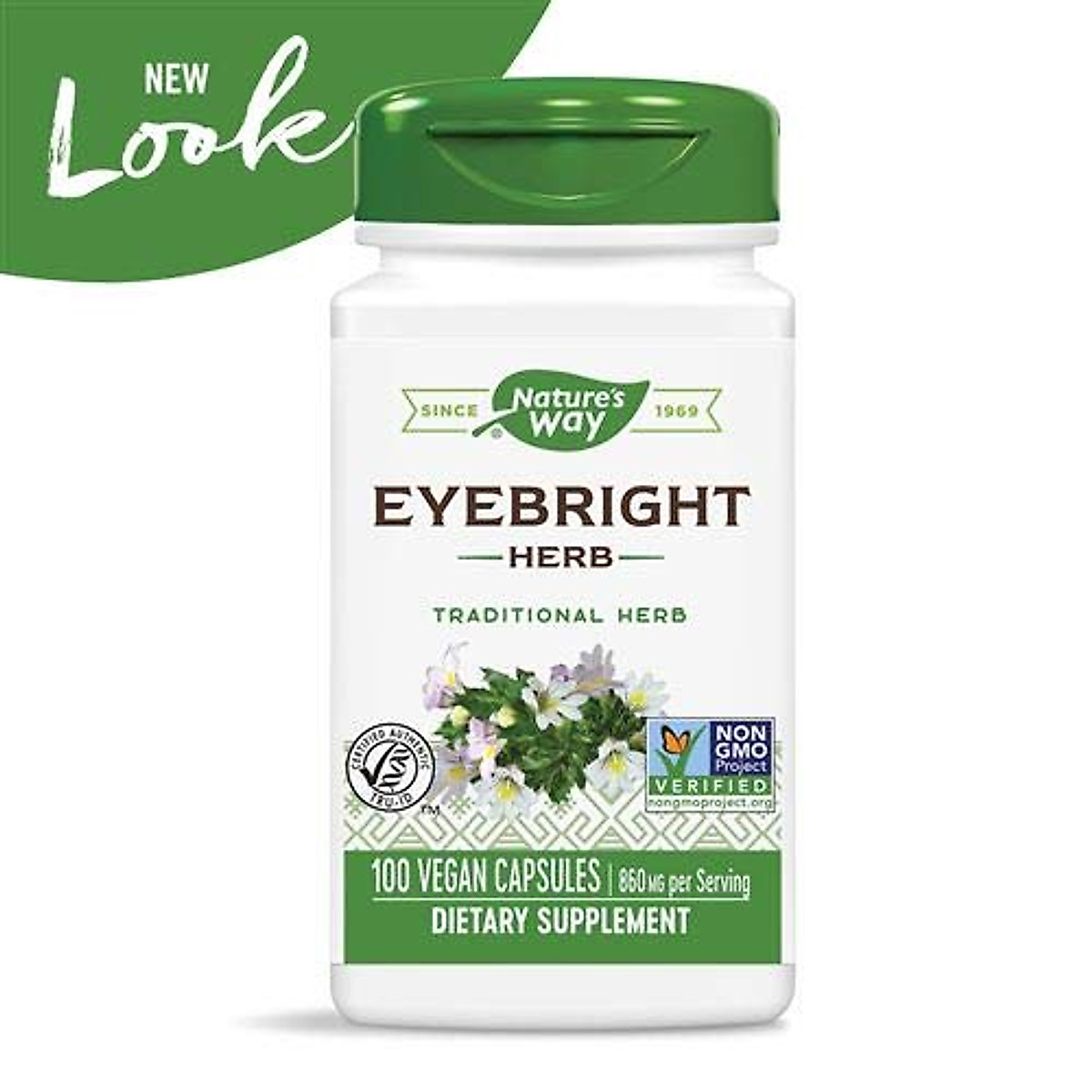 Nature's Way Eyebright Herb, 860 mg per Serving, 100 VCaps