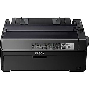 Epson LQ-590II Impact 24-Pin 80-Column Dot Matrix Printer, Black - Serial Connectivity, Single-Function Invoice Printer, Monochrome, Print Speed up to 584 CPS