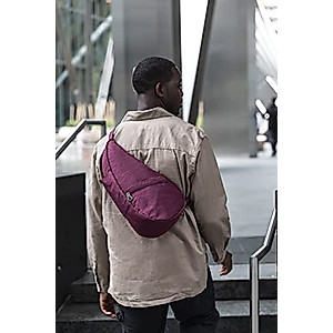 AmeriBag Classic Healthy Back Bag Tote Distressed Nylon Small (Sangria)