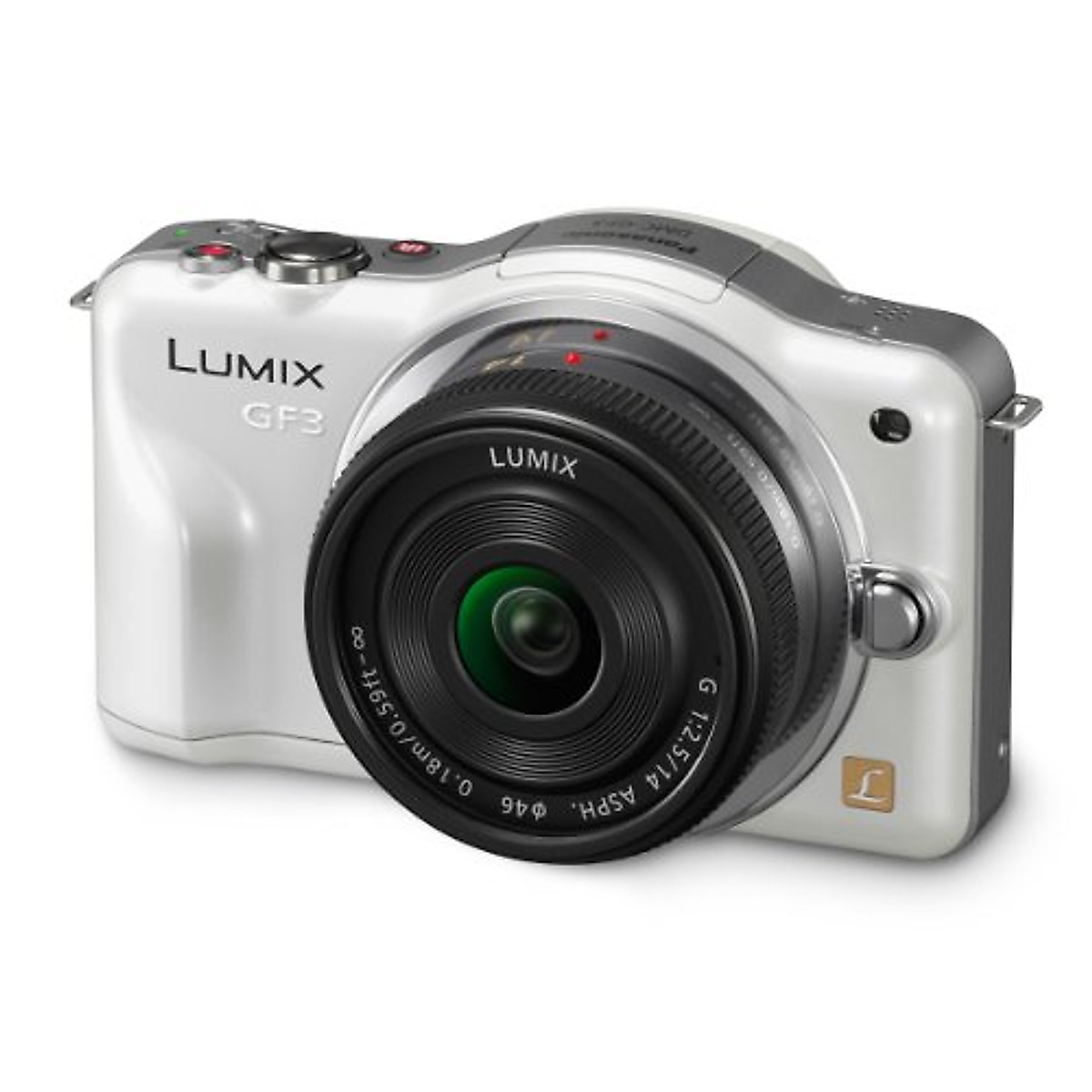 Panasonic Lumix DMC-GF3CW Kit 12.1 MP Digital Camera with 14mm Pancake Lens