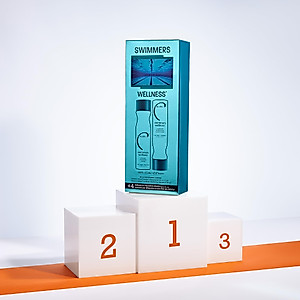 Malibu C Swimmers Wellness Collection - Swimmers Shampoo and Conditioner Set + Hair Mask Packets - Moisturizing, Shine Restoring Hair Care Kit - Protects Hair Discoloration from Pool Elements (6 Ct)