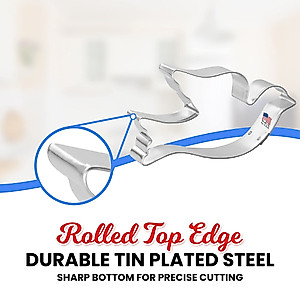 Foose Dove Cookie Cutter 4.25 Inch –Tin Plated Steel Cookie Cutters – Dove Cookie Mold