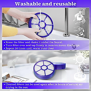 HASMX DC33 Post Motor HEPA Exhaust Filter Replacement for Dyson DC33 Upright Vacuum Cleaners, Replaces Part Numbers: 921616-01, 92161601 Round (1-Pack)