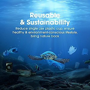 Frozen Kups 20oz Stainless Steel Tumbler Blue, Vacuum Insulated Coffee Tumbler with Lid, Hot and Cold Travel Coffee Mug, Durable Spill-Proof Insulated Coffee Mug, Double-Wall Insulated Tumbler (Blue)