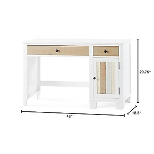 Child Craft Rockport Kid’s Writing Desk, Includes 2 Drawers and 1 Storage Cabinet, Plenty of Storage, Durable Construction, Non-Toxic, Baby Safe Finish (Sandstone)