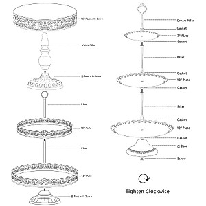 6 Pack Cake Stand Set, Gold Cupcake Stands Tiered Cupcake Holder Candy Fruite Dessert Table Display Set Decorating for Wedding Birthday Party Chrismas Celebration Home Decor