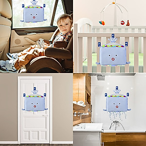 sundee Mesh Bath Toy Organizer + 36 Foam Bath Letters and Numbers,Baby and Toddlers Bathtub Mesh Quick Dry Net Bathtub Toy Holder, Perfect Toy Storage Net, Hanging Bathroom Storage Bags - Blue