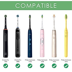 Linkidea Electric Toothbrush Travel Case Holder, Battery Toothbrush Carry Bag Compatible with Oral-b Pro 1500 8000, Philips Sonicare 4100, 5100, 6100, 9900