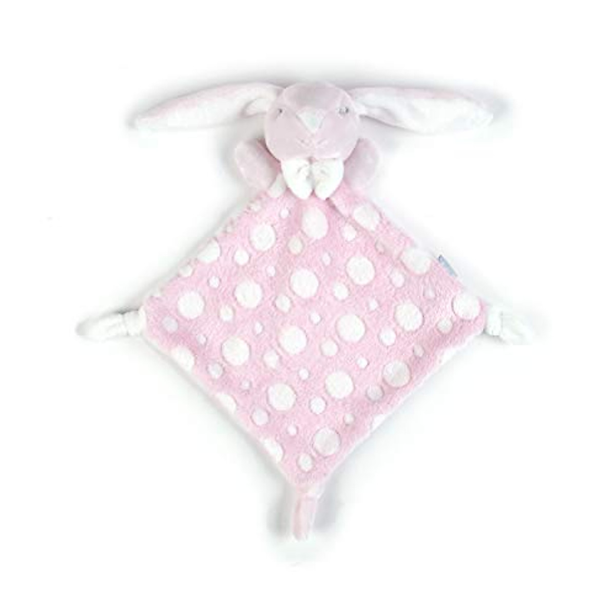 Tadpoles Plush Comfort Baby Security Blanket & Lovie 2PC Set, Pink Bubbles & Bunny Best Friend