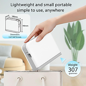 Vixic Handheld Label Maker Machine with Tape, 2024 Upgrade Version Bluetooth Portable Labeler with Multiple Modes for Editing Labels, for 6-12mm 1/4 '-1/2' Tapes, for Home School Office, White-Gray