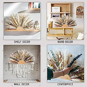 Natural Pampas Grass & Preserved Flowers Decor Wreath & Home Decoration Pieces Wall Hanging | dired Flowers Boho Decoration | Suitable for DIY Rustic Trendy Minimalist Farmhouse Room & Wedding Decor