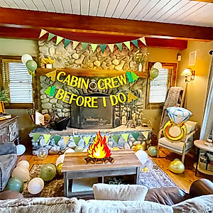Cabin Crew Before I Do Banner Camping Bachelorette Party Decorations Sign Banner for Cabin Mountain Bridal Shower Engagement Wedding