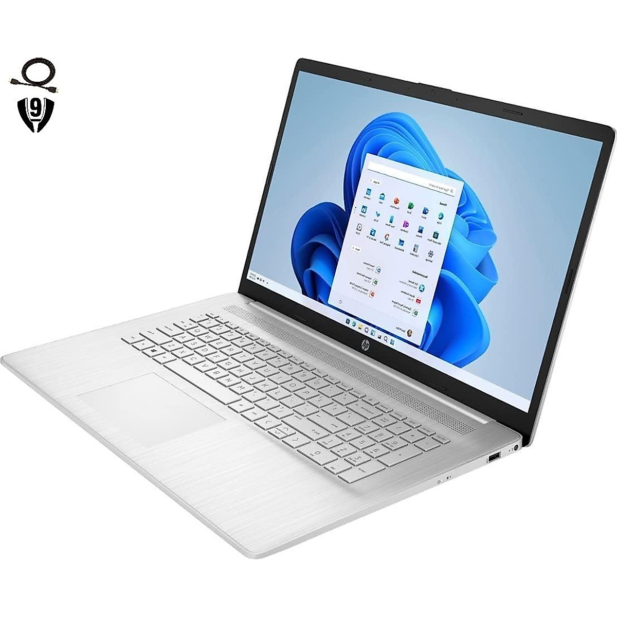 HP 17.3" HD Touchscreen Laptop, AMD Ryzen 5 7530U (6-Core) Processor, AMD Radeon Graphics, 64GB RAM 1TB SSD, Bluetooth, HDMI, 720p HD Camera, Wi-Fi 6, Numeric Keypad, Windows 11 Home, Silver