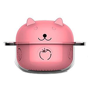 ZYXGOGOGO 2000ML/68OZ Microwave Ramen Bowl, Noodle Bowl with Strainer and Handle , Multifunctional Bowl for Cooking, Rinse,Storage. (Pink)