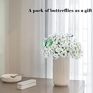 Spirit Up Art Baby Breath Flowers 13" Artificial Bulk White 27Pcs Long Stems for Wreath Wedding DIY Home Garden Party Table Decoration (9 Bunches)