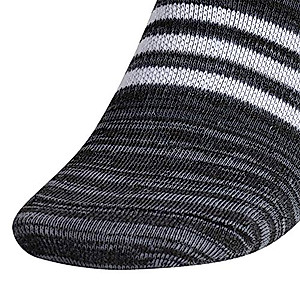 adidas Women's Superlite No Show Socks (6-Pair), Black/White/Victory Blue, Medium