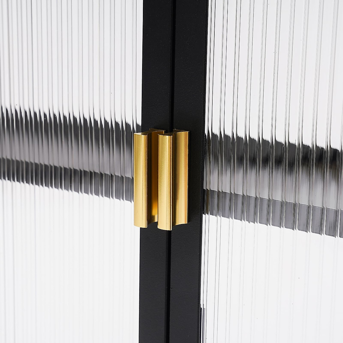 Titunjian Wall Cabinet Haze Double PC Door Wall Cupboard with Detachable Shelves Storage Cabinet for Office Dining Room Living Room Kitchen Bathroom, 19.7 * 5.5 * 27.5 Inch (Black)