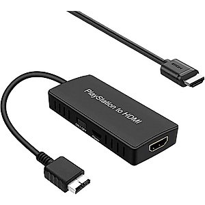 PS2 to HDMI Converter (with Ypbpr HD Signal 100% Enhance Video Quality) Compatible with PS 2/ PS 3 Convert PS2 to HDMI Signal of Modern HDTV/Monitor/Projector