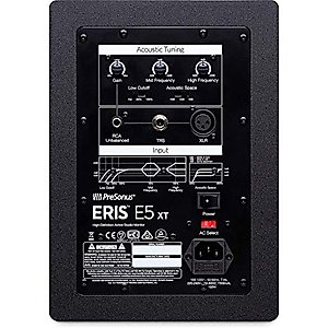 Pair of PreSonus Eris E5 XT 5 inch Powered Studio Monitor 5" Powered Studio Monitor with Woven Composite LF Driver, 1" Silk-Dome HF Driver with Gravity Phone Holder and Pair EMB 1/4 Cable Bundle