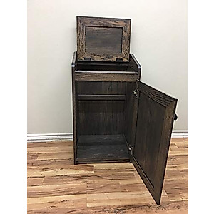 Trash Canister/Hamper in Oak (Slate)