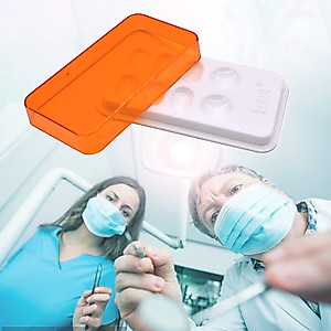 Angzhili 1 Piece Dental Palette with Cover,8 Slot Dental Resin Palette,Resin Shading Box for Mixing Resin Placement,Dental Lab Equipment