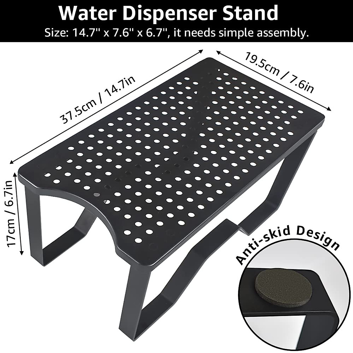 Annvchi Water Dispenser Stand Compatible with Water Dispenser Stand, Zerowater Pitcher Brita PUR Water Dispenser Support Frame Water Purifier Frame (Stainless Steel)