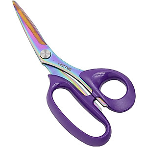 Ketuo Extra Sharp Sewing Scissors Heavy Duty Titanium Coating Forged Stainless Steel Multi-Purpose Shears for Fabric Leather, Dressmaking, Tailoring, Quilting, Home & Office, Art & School (8 Inch)