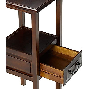 Christopher Knight Home Rivera Acacia Wood Accent Table, Brown Mahogany 13 in. x 13 in. x 30 in.