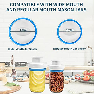 Jar Sealer Kits for FoodSaver Vacuum Sealer - Upgrade Canning Sealer Set with Hoses for Mason Jars with Regular and Wide Mouth, Additional Connectors Compatible with All FoodSaver Sealers (White)