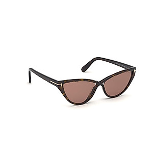 Tom Ford Cateye Sunglasses TF740 Charlie-02 52E Dark Havana 56mm FT0740