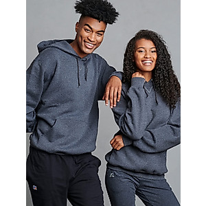 Russell Athletic Men's Dri Power Pullover Fleece Hoodie, Black Heather, X-Large