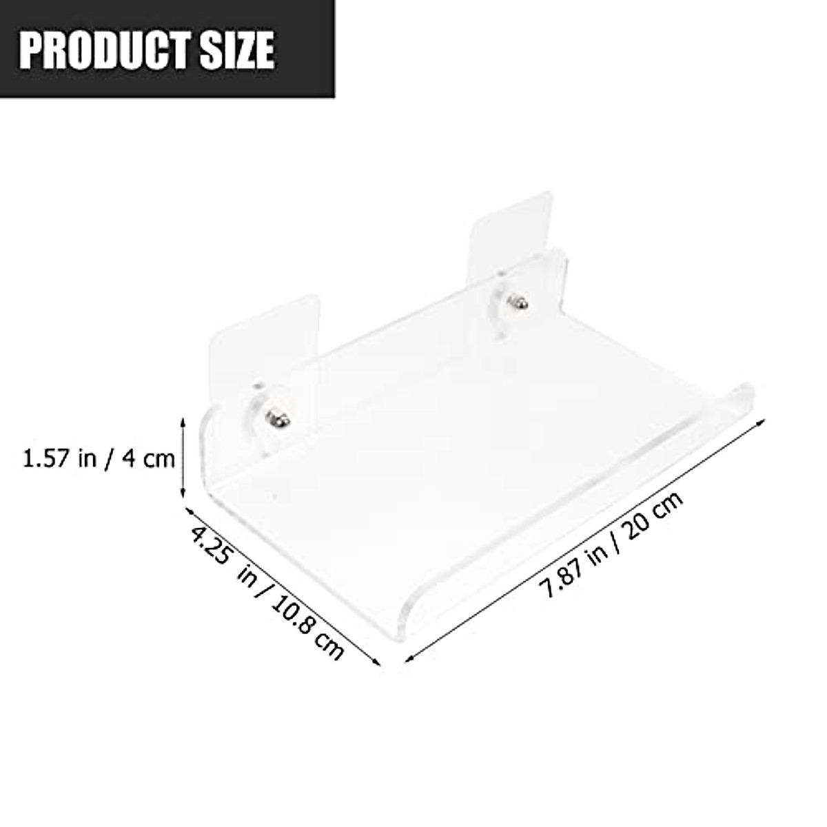 Beavorty Acrylic display stand nail polish rack album covers for wall decor clear wall shelf acrylic wall shelf clear bookshelf vinyl record wall mount -mounted Display stands