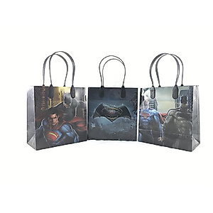 DC Comics Batman Vs. Superman 12 Pcs Goodie Bags Party Favor Bags Gift Bags Birthday Bags