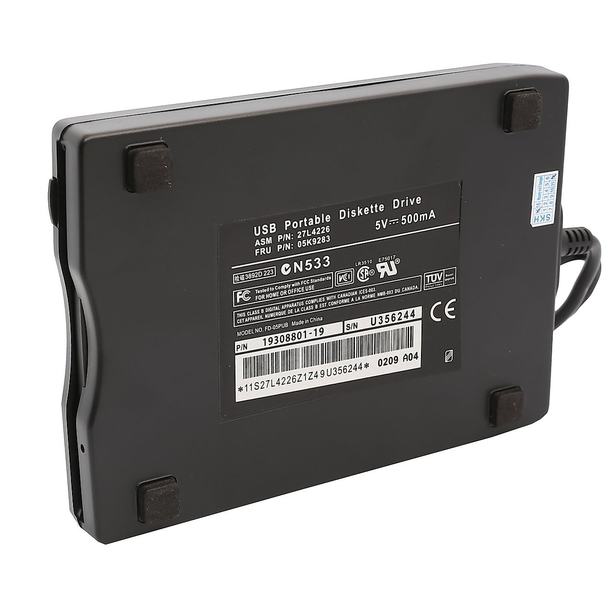 Syba USB Portable 3.5" Floppy Disk Drive, Plug and Play No Drivers Needed, Windows 2000/XP/Vista/7/8/10 Mac OSX Linux (External) NEC Chipset SY-USB-FDD
