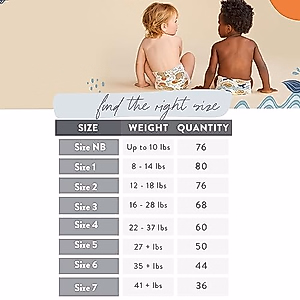 The Honest Company Clean Conscious Diapers | Plant-Based, Sustainable | Sky's the Limit + Wingin It | Club Box, Size 6 (35+ lbs), 44 Count