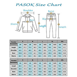 PASOK Men's Casual Tracksuit Set Long Sleeve Full-Zip Running Jogging Athletic Sweat Suits (XL, Style 2 Light Gray)