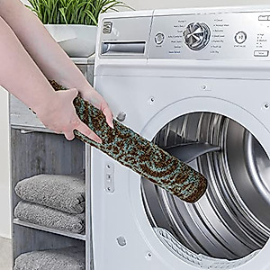 Maples Rugs Pelham Vintage Runner Rug Non Slip Hallway Entry Carpet [Made in USA], 2 x 6, Blue/Walnut