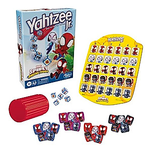 Hasbro Gaming Spidey and His Amazing Friends Yahtzee Jr.Marvel Edition Board Game for Kids, Ages 4 and Up (Amazon Exclusive)