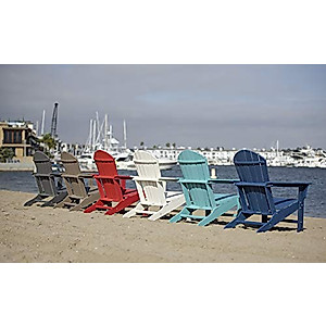 LuXeo LUX-1518-NAVY(2 Pack) Hampton Adirondack Chair, 2-Pack, Water-Resistant, Plastic, Navy