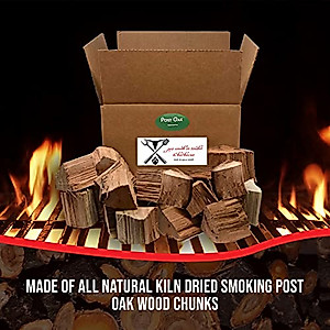 Jax Smok'in Tinder Premium BBQ Wood Chunks for Smoking and Grilling- Approximately 10 lb Shipped in 12" x 9" x 7" Box -100% All Natural Kiln Dried Smoking Wood Chunks, USA (Post Oak)