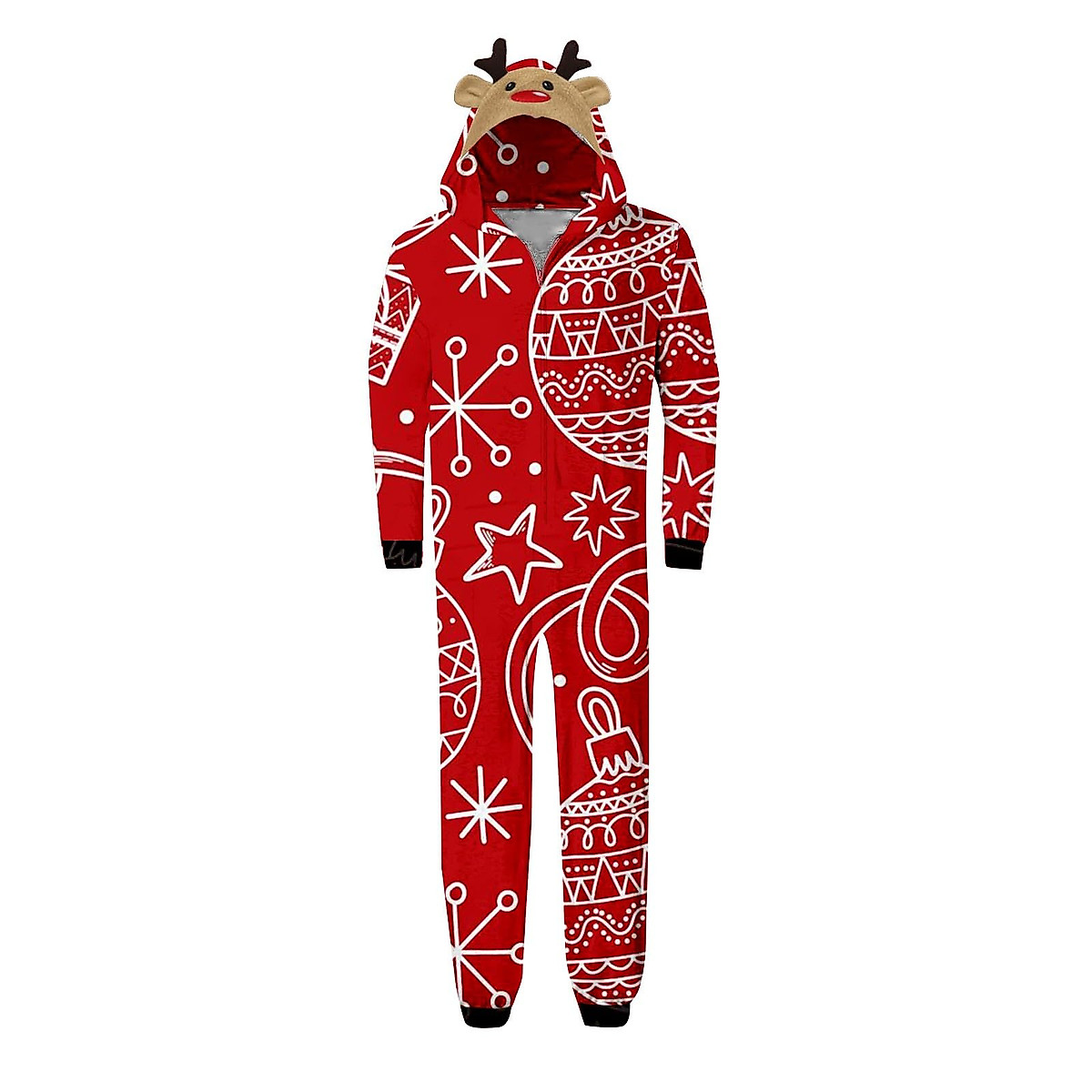 Matching Family Christmas Pajamas Onesie 2023 Funny Printed Hooded Pjs Holiday Xmas Sleepwear Matching Sets Reindeer Sleepwear Dinosaur Pajamas for Women Matching Pj Set