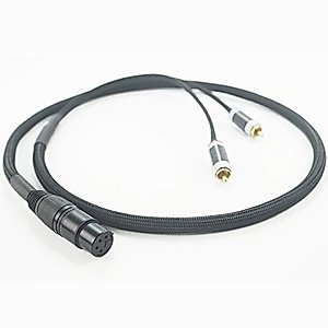 Youkamoo 4 Pin XLR to RCA Silver Plated Audio Headphone Adapter Cable 3 FT 1M XLR Female