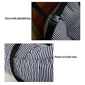 BLOBLO Dog Car Seat Pet Booster Seat Travel Safety Dog Bed for Car with Storage Pocket