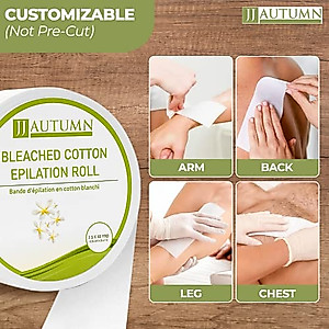 Cotton Wax Strips Roll | Waxing Strips for Face, Body, and Eyebrows | Salon Grade Facial Wax Strips for Hair Removal | No Irritation & Pain | 40-Yard Epilation Wax Strip Roll for Men & Women